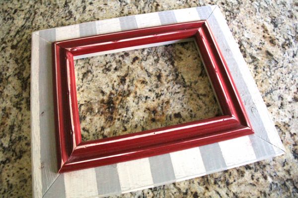DIY Picture Frame with Metal Ribbon - Shanty 2 Chic