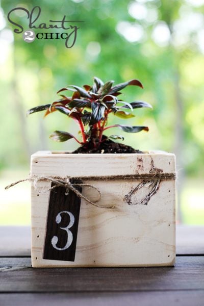 DIY Centerpiece ~ Mini Planter Boxes - Shanty 2 Chic