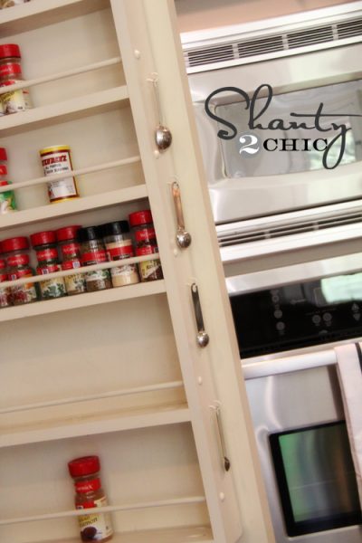 Pantry Ideas - DIY Door Spice Rack - Shanty 2 Chic
