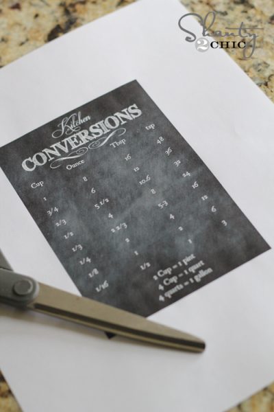 Conversion Chart DIY - Free Printable - Shanty 2 Chic