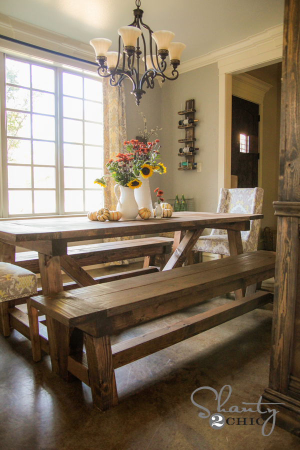 DIY 40 Bench For The Dining Table Shanty 2 Chic