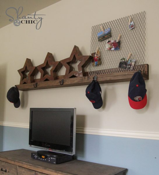 DIY Ledge with Hooks! - Shanty 2 Chic