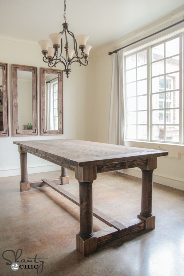 DIY Dining Table With Turned Legs Shanty 2 Chic