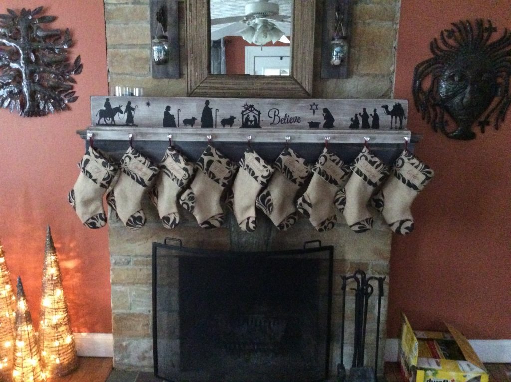 Nativity stocking holder - Shanty 2 Chic