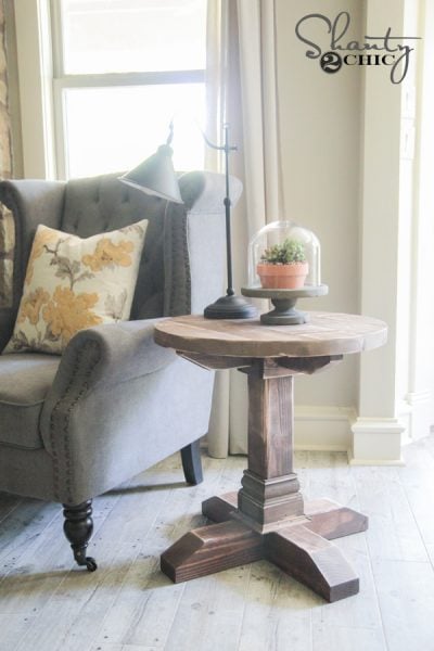 DIY Round Side Table - Shanty 2 Chic