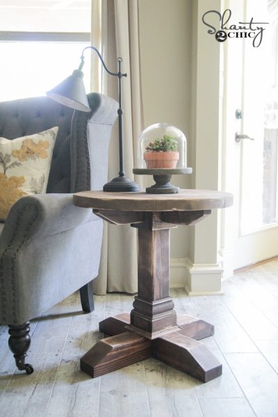 DIY Round Side Table - Shanty 2 Chic