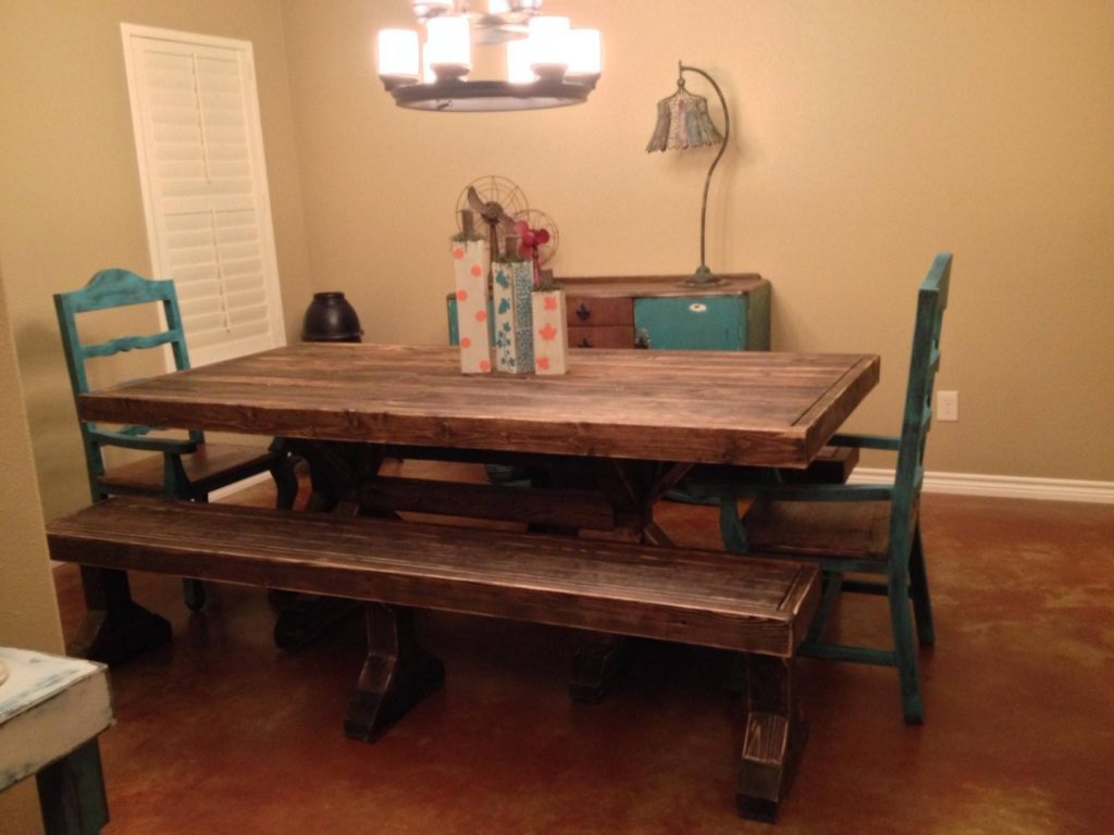 Restoration Hardware Inspired Table & Benches - Shanty 2 Chic