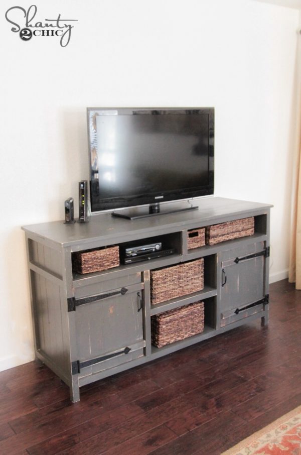 DIY Media Console - Free Plans - Shanty 2 Chic