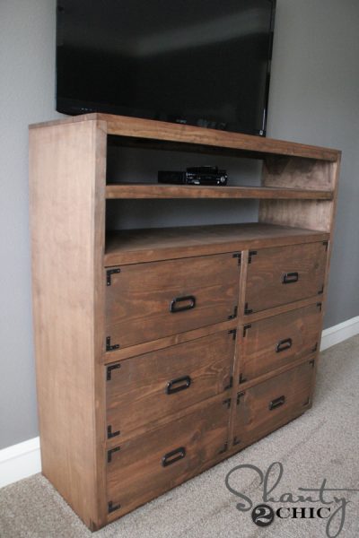 DIY Media Storage Dresser - Shanty 2 Chic