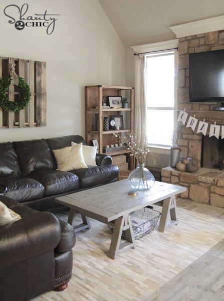 DIY Sawhorse Coffee Table - Free Plans & Tutorial with Helpful Tips