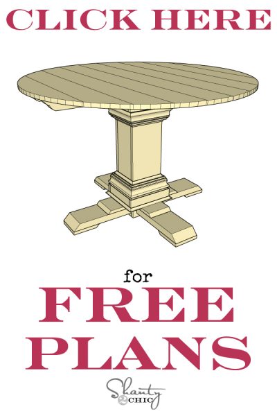 DIY Round Table - As Seen on HGTV Open Concept - Shanty 2 Chic