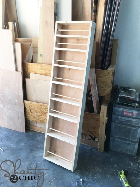 DIY Built-in Spice Rack - Free Plans and Tutorial - Shanty 2 Chic