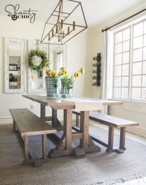 DIY Farmhouse Dining Bench Plans and Tutorial - Shanty 2 Chic