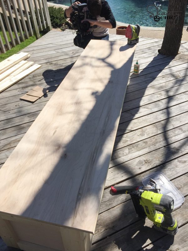 DIY High Back Bench - Shanty 2 Chic