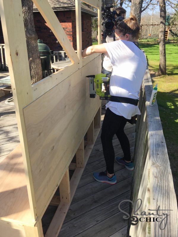 DIY High Back Bench - Shanty 2 Chic