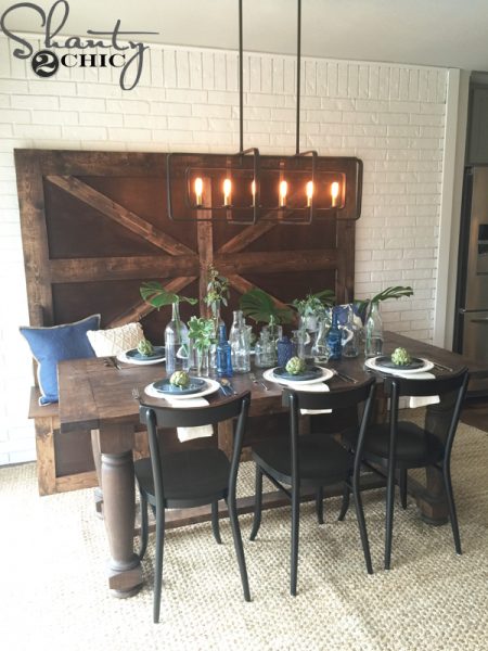 DIY High Back Bench - Shanty 2 Chic