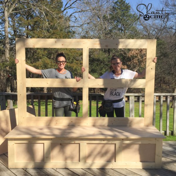 DIY High Back Bench - Shanty 2 Chic