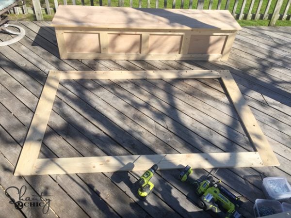 DIY High Back Bench - Shanty 2 Chic