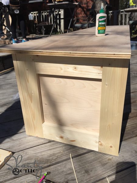 DIY High Back Bench - Shanty 2 Chic