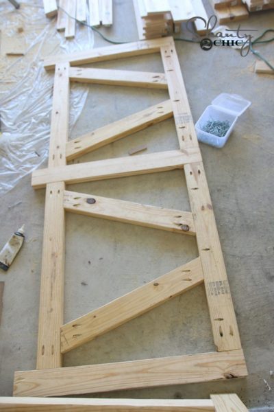 DIY Diagonal Base Farmhouse Console Table - Shanty 2 Chic