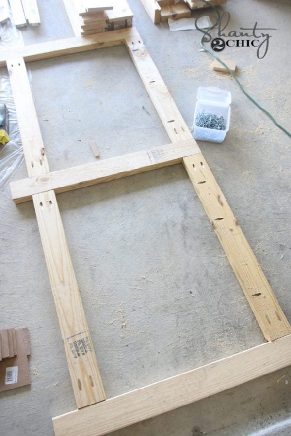 DIY Diagonal Base Farmhouse Console Table - Shanty 2 Chic