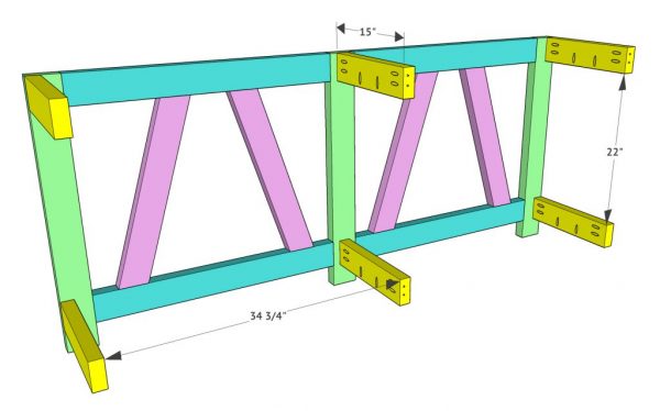 DIY Diagonal Base Farmhouse Console Table - Shanty 2 Chic