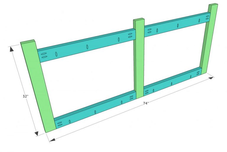 DIY Diagonal Base Farmhouse Console Table - Shanty 2 Chic