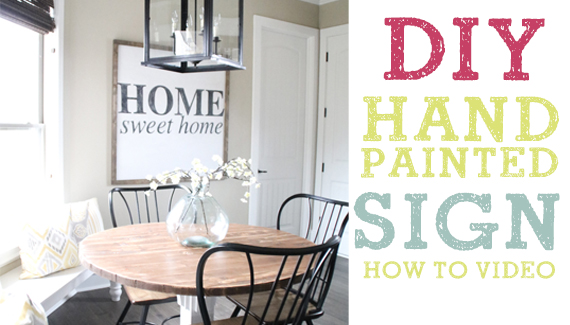 DIY Large Hand Painted Sign and How-To Video - Shanty 2 Chic