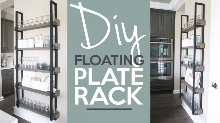 DIY Floating Plate Rack and How-To Video - Shanty 2 Chic