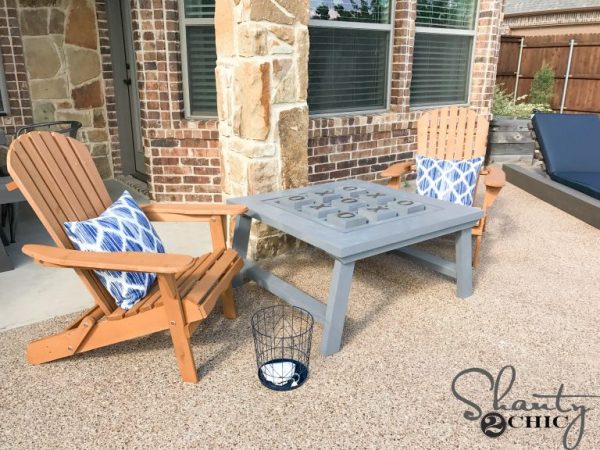 DIY Outdoor Game Table - Shanty 2 Chic