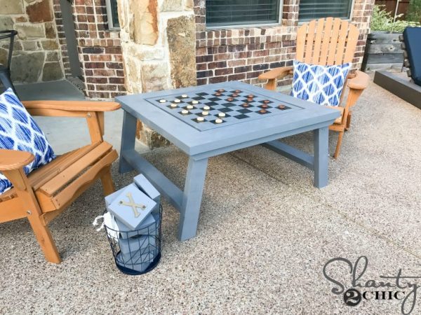 DIY Outdoor Game Table - Shanty 2 Chic