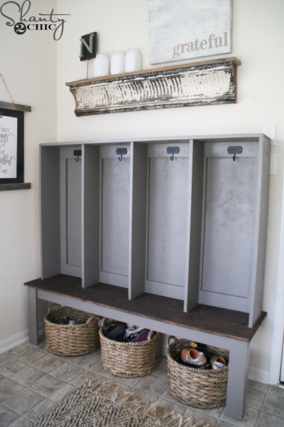 DIY Wall Locker - With Built in Bench - Shanty2Chic