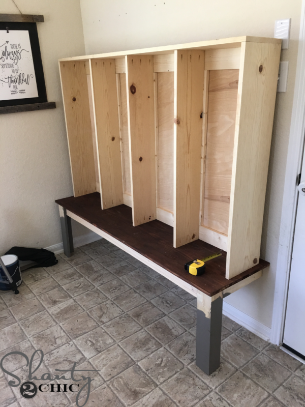 DIY Wall Locker - With Built in Bench - Shanty2Chic
