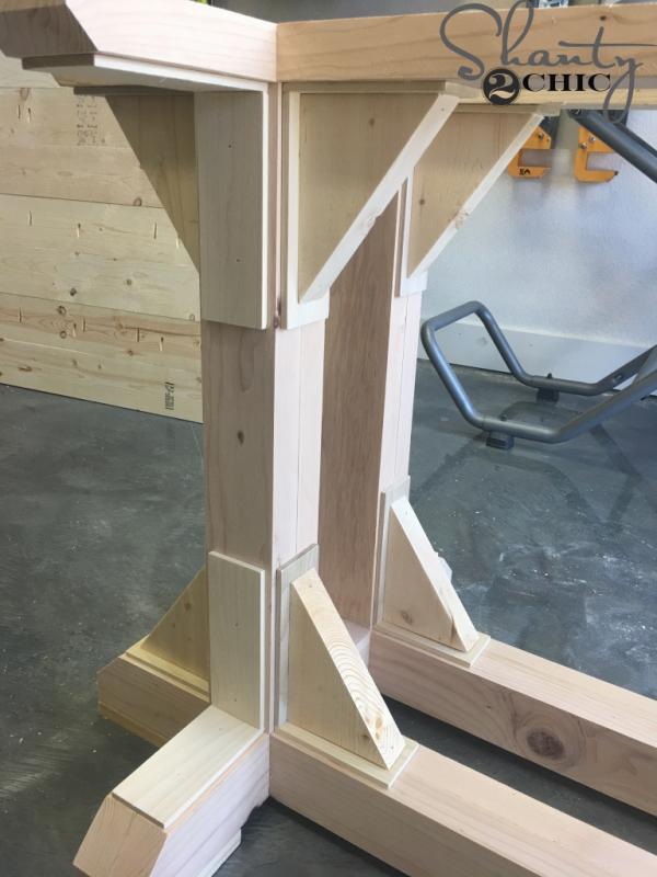 DIY Dining Table with Industrial Corbels - Shanty 2 Chic