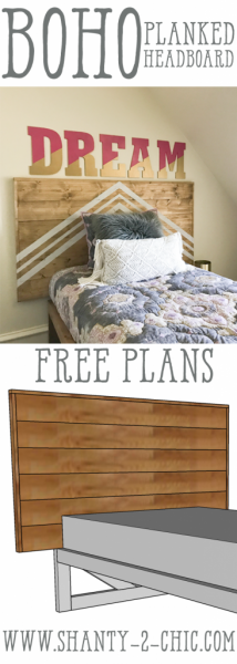 DIY Planked Headboard - An Easy DIY Headboard With Free Plans - Shanty 2 Chic