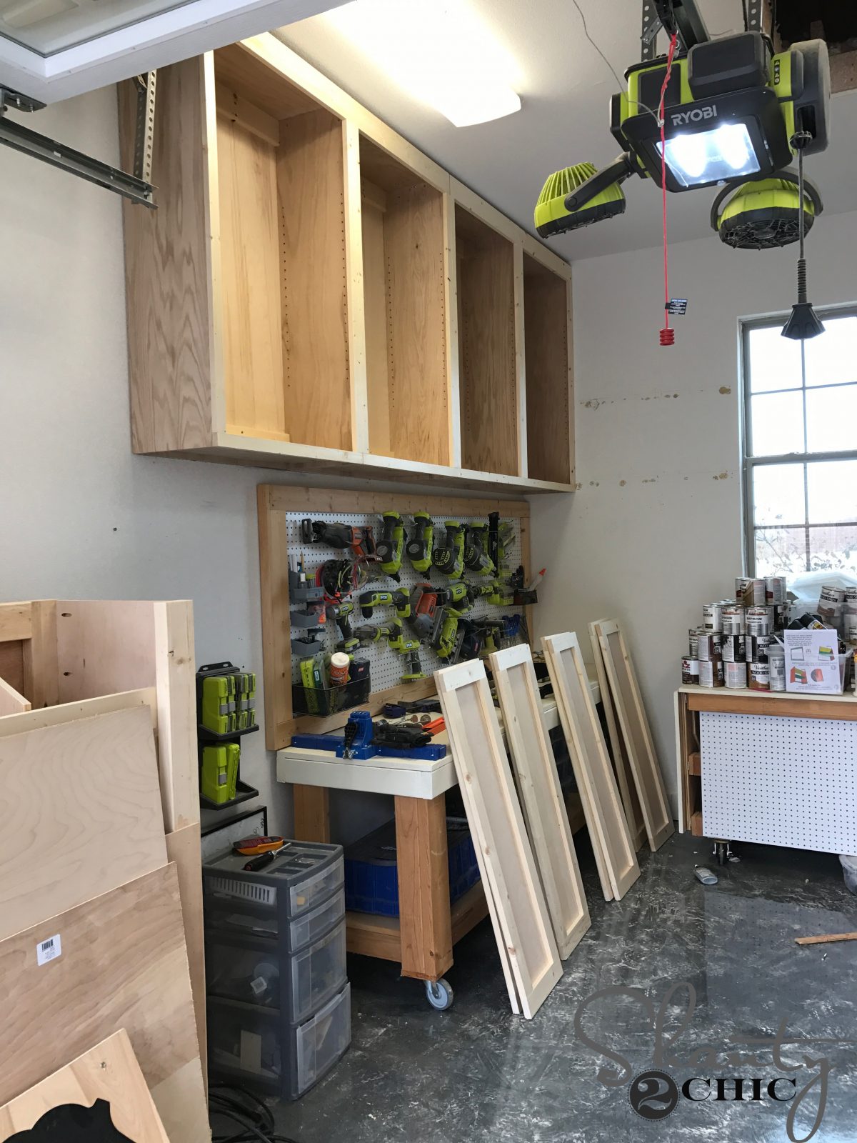 Diy Cabinets For A Garage Workshop Or Craft Room Shanty 2 Chic
