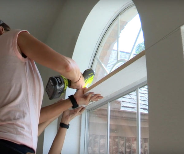 Adding Trim to a Window and Hiding a Half Circle! - Shanty 2 Chic