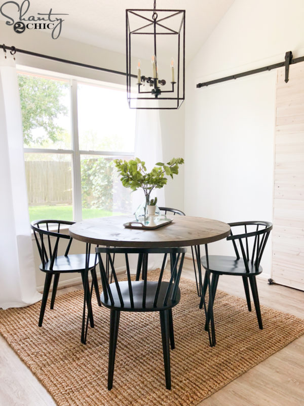 DIY Round Hairpin Dining Table – Easy Modern Build - Shanty 2 Chic