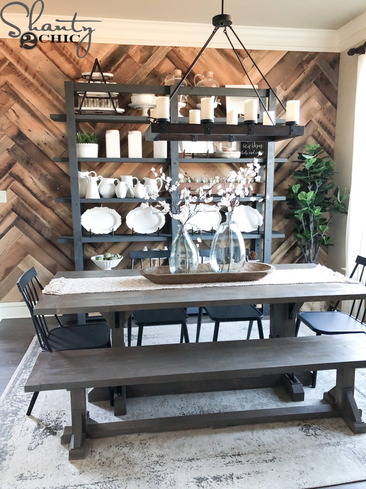 DIY Modern Farmhouse Plate Rack - Shanty 2 Chic