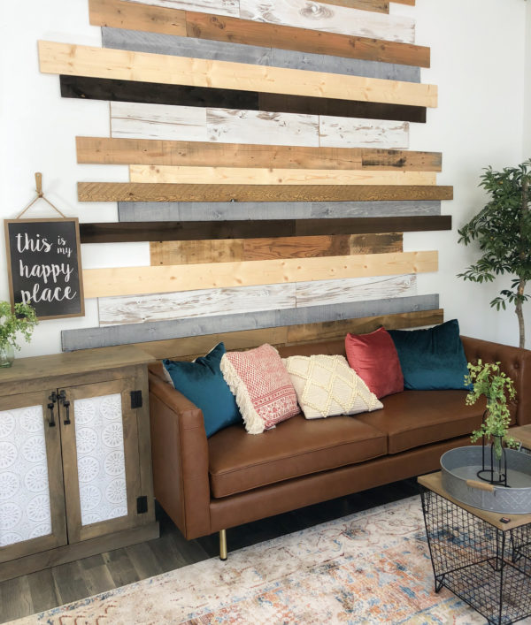 DIY Rustic Modern Plank Wall - Shanty 2 Chic