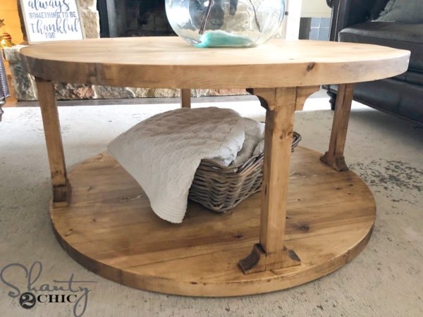 DIY Round Coffee Table - Shanty 2 Chic