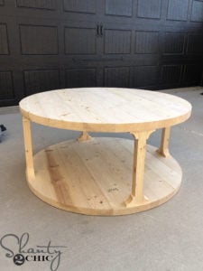 DIY Round Coffee Table - Shanty 2 Chic