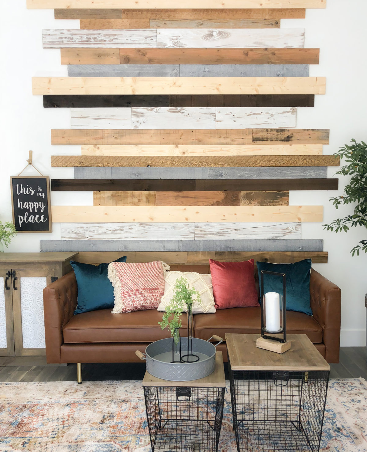 DIY Rustic Modern Plank Wall - Shanty 2 Chic