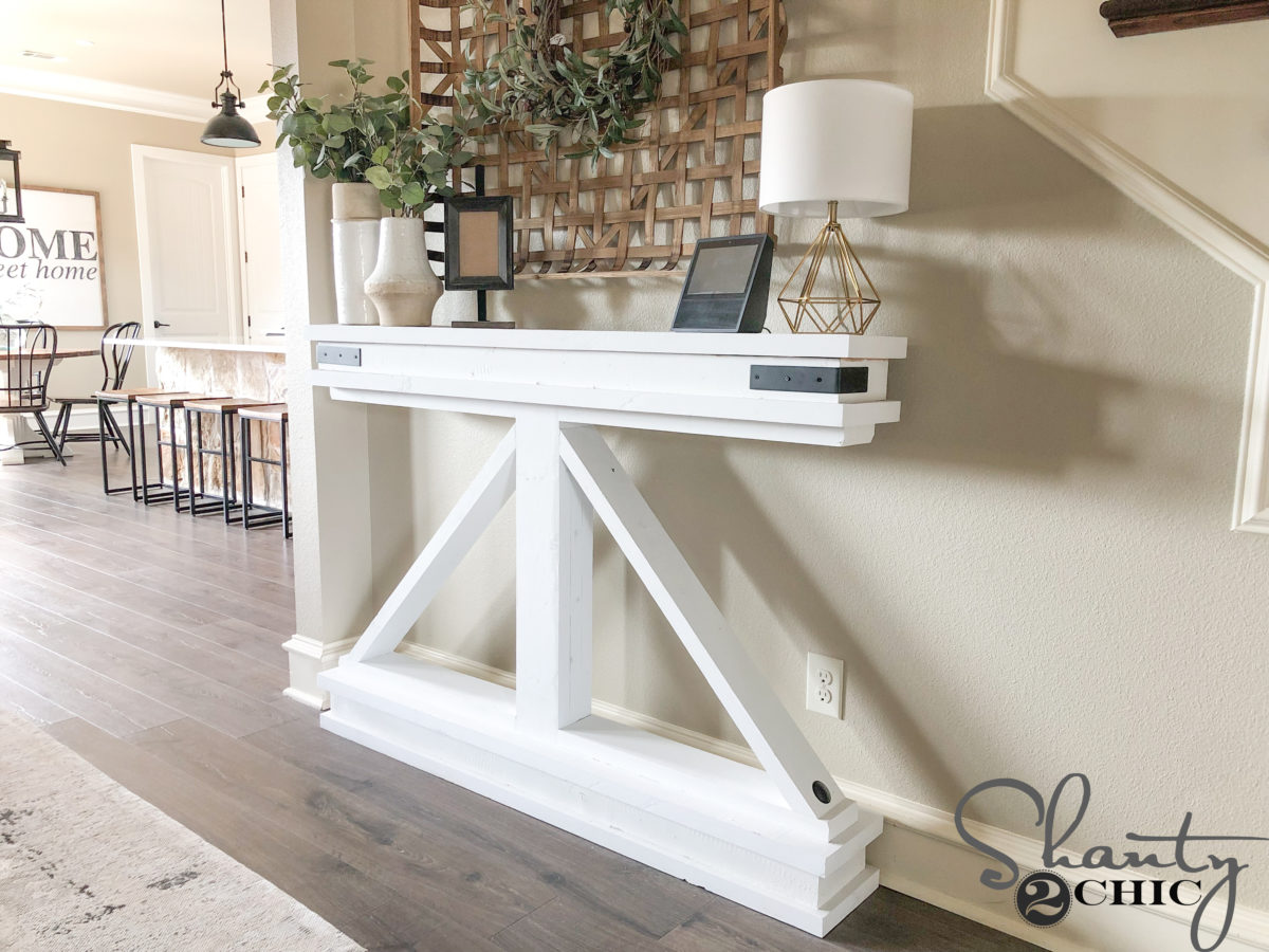 DIY Narrow Console Table - Shanty 2 Chic