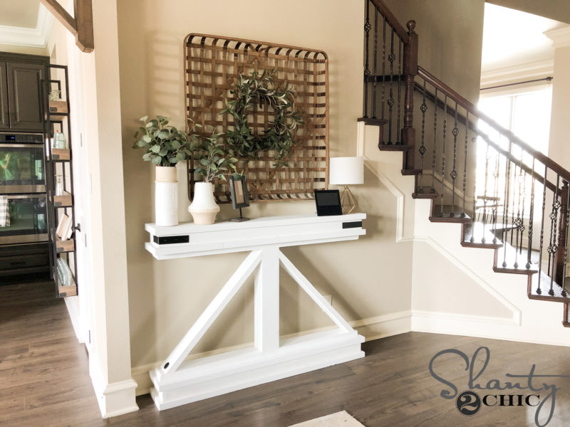 DIY Narrow Console Table - Shanty 2 Chic