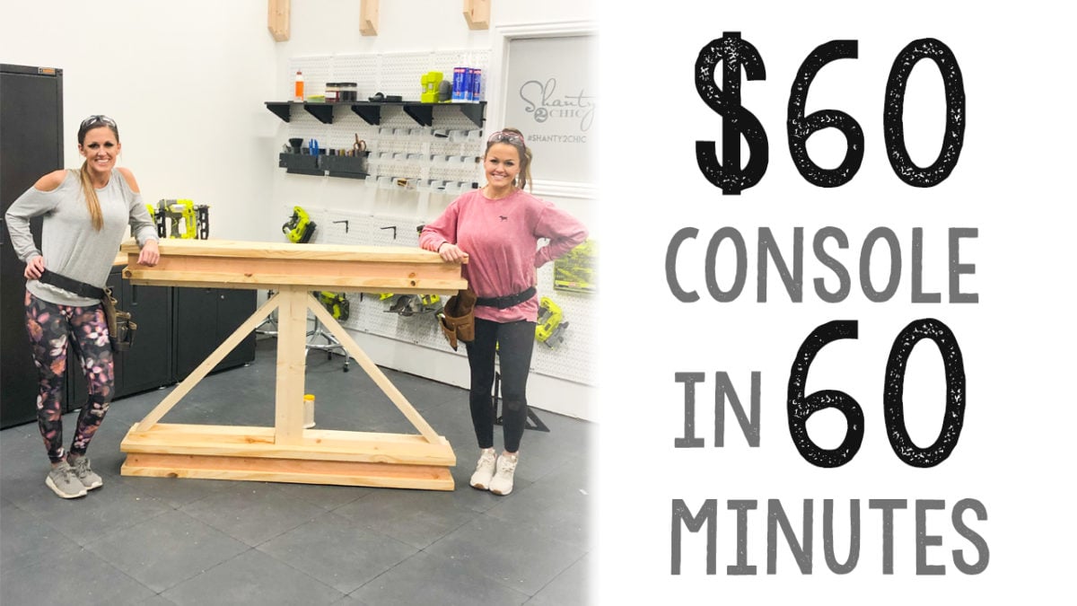 DIY Narrow Console Table - Shanty 2 Chic