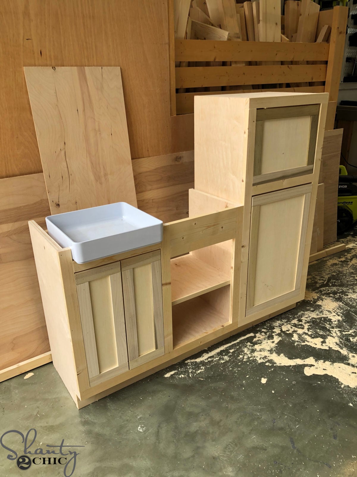 DIY Play Kitchen - Shanty 2 Chic