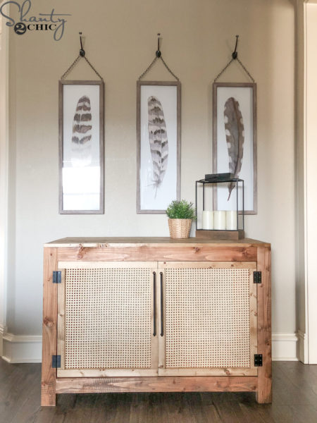 DIY Cane Cabinet - How to Build with Free Plans - Shanty 2 Chic