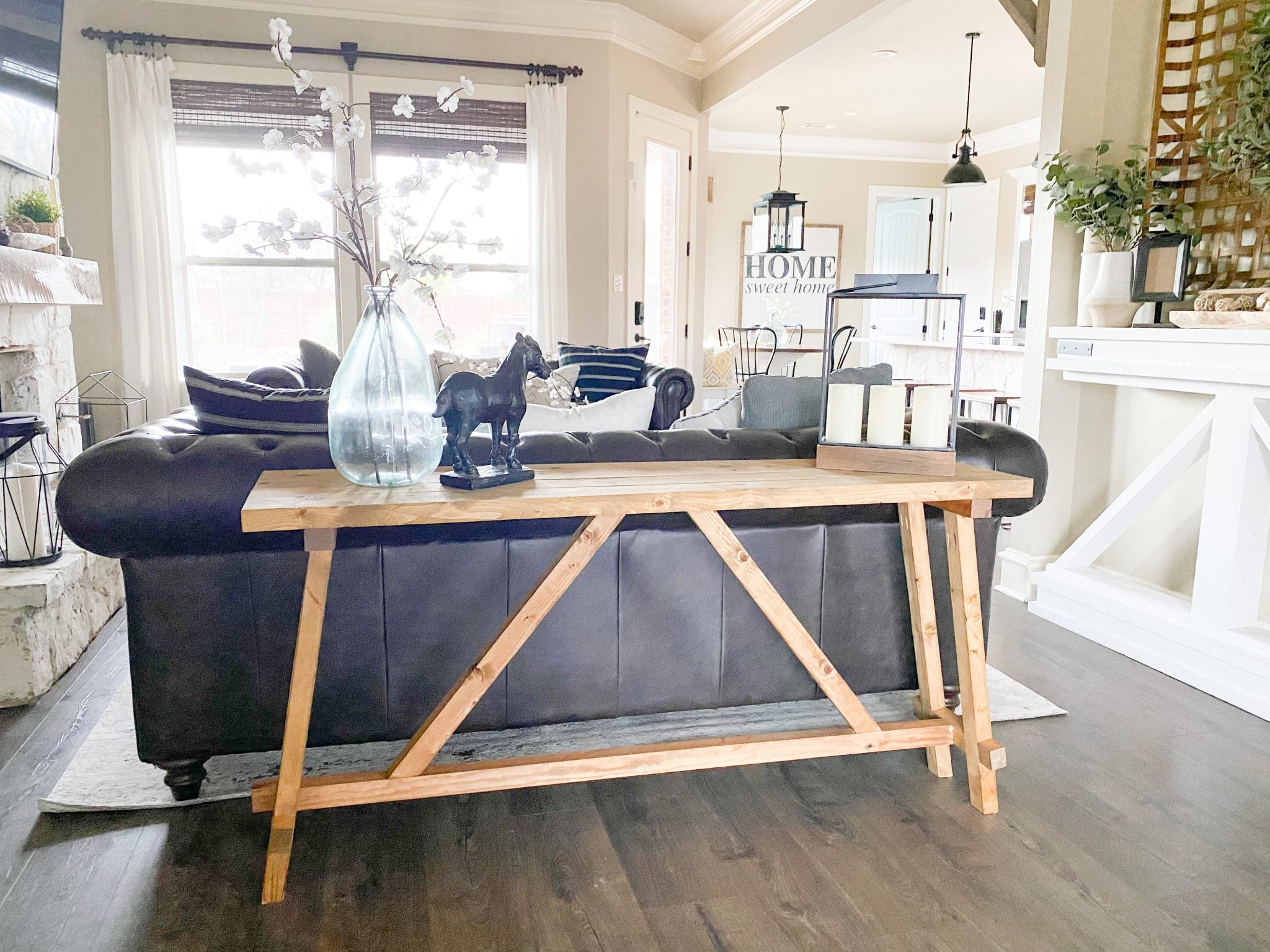 DIY Angled Console Table - Shanty 2 Chic