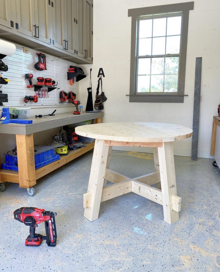 DIY Round Dining Table - Shanty 2 Chic